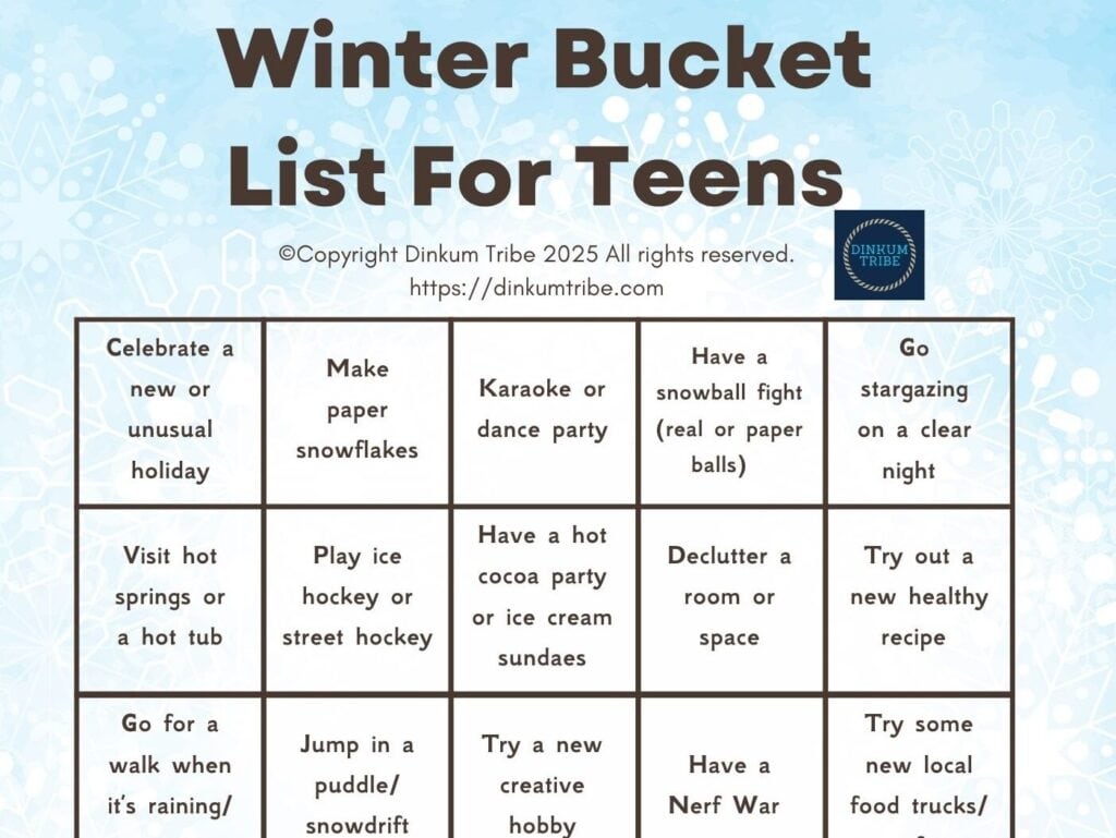 77+ Winter Activities for Teens and Their Families - Dinkum Tribe